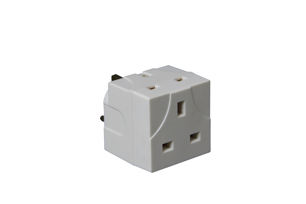 Securlec 2 Way Plug-In Adaptor White 13 Amp | Red Squirrel Trade & DIY